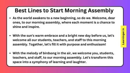 20+ Best Lines to Start Morning School Assembly